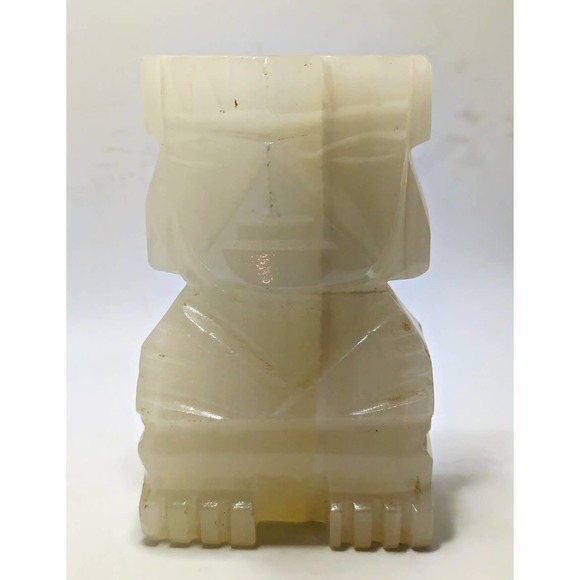 Handmade | Art | Vintage Onyx Marble Carved Aztec Stone Mayan Figure ...